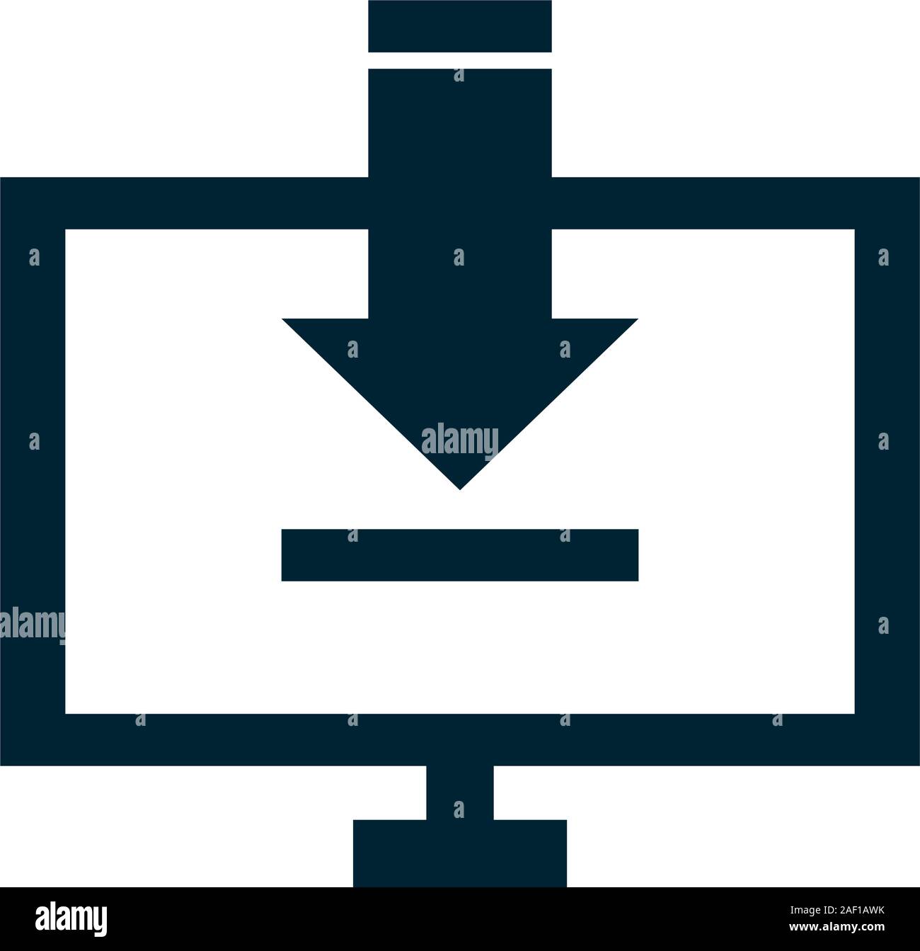 computer desktop with arrow download Stock Vector Image & Art - Alamy