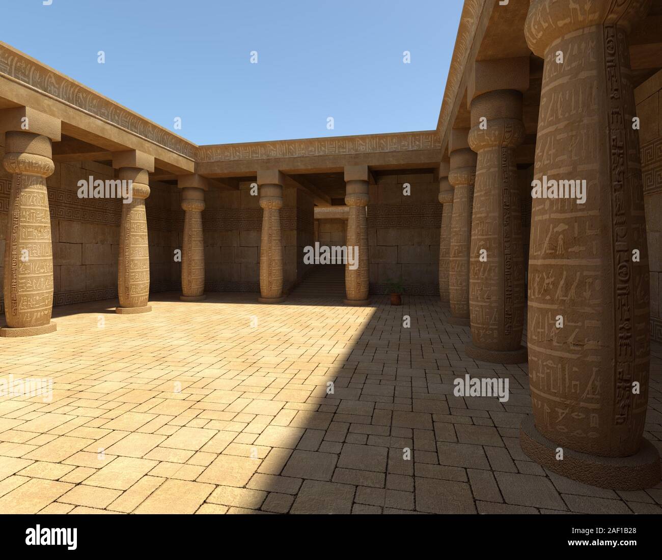 3D Illustration Egyptian Palace Fantasy Old Kingdom Stock Photo - Alamy