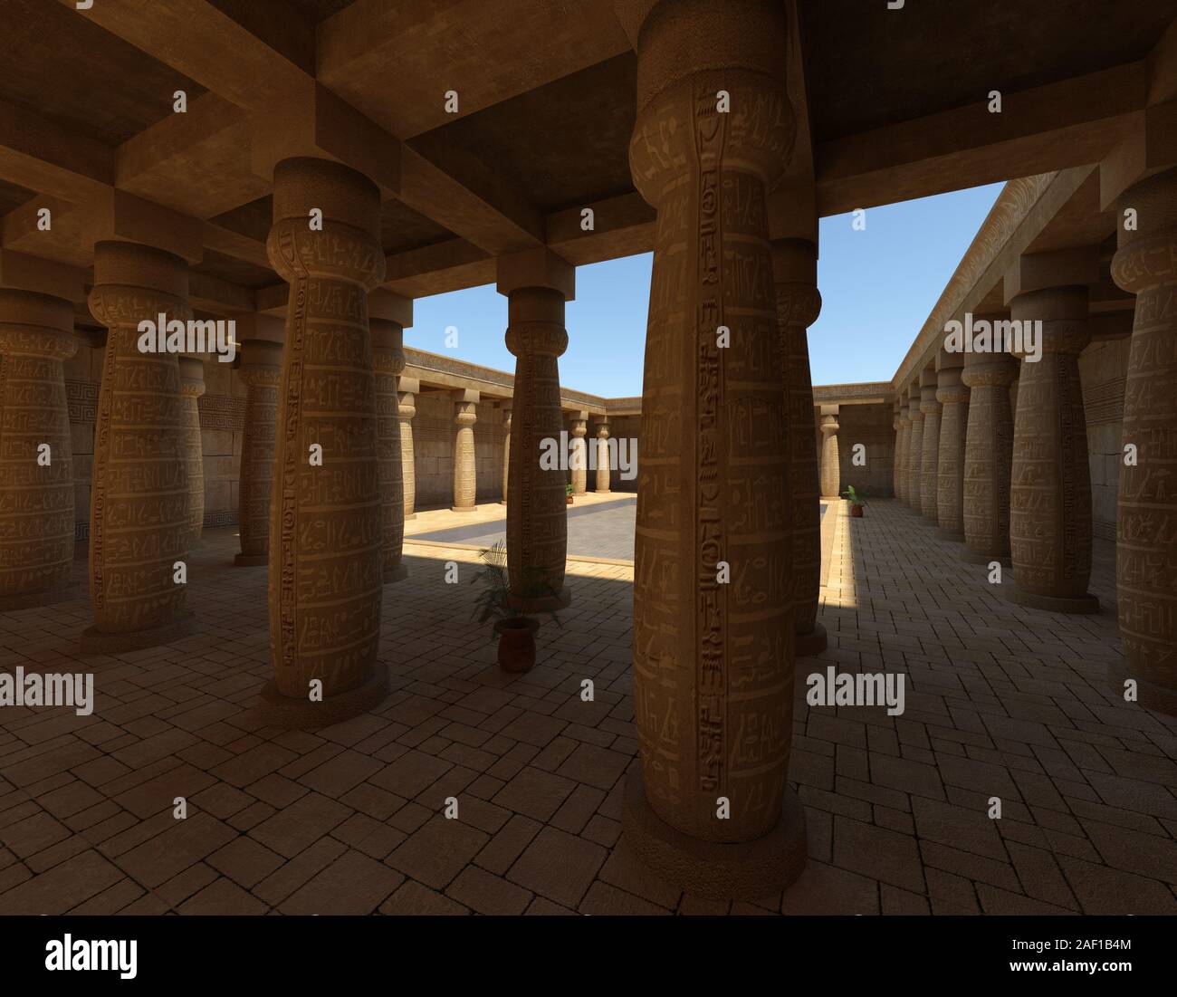 3D Illustration Egyptian Palace Fantasy Old Kingdom Stock Photo - Alamy