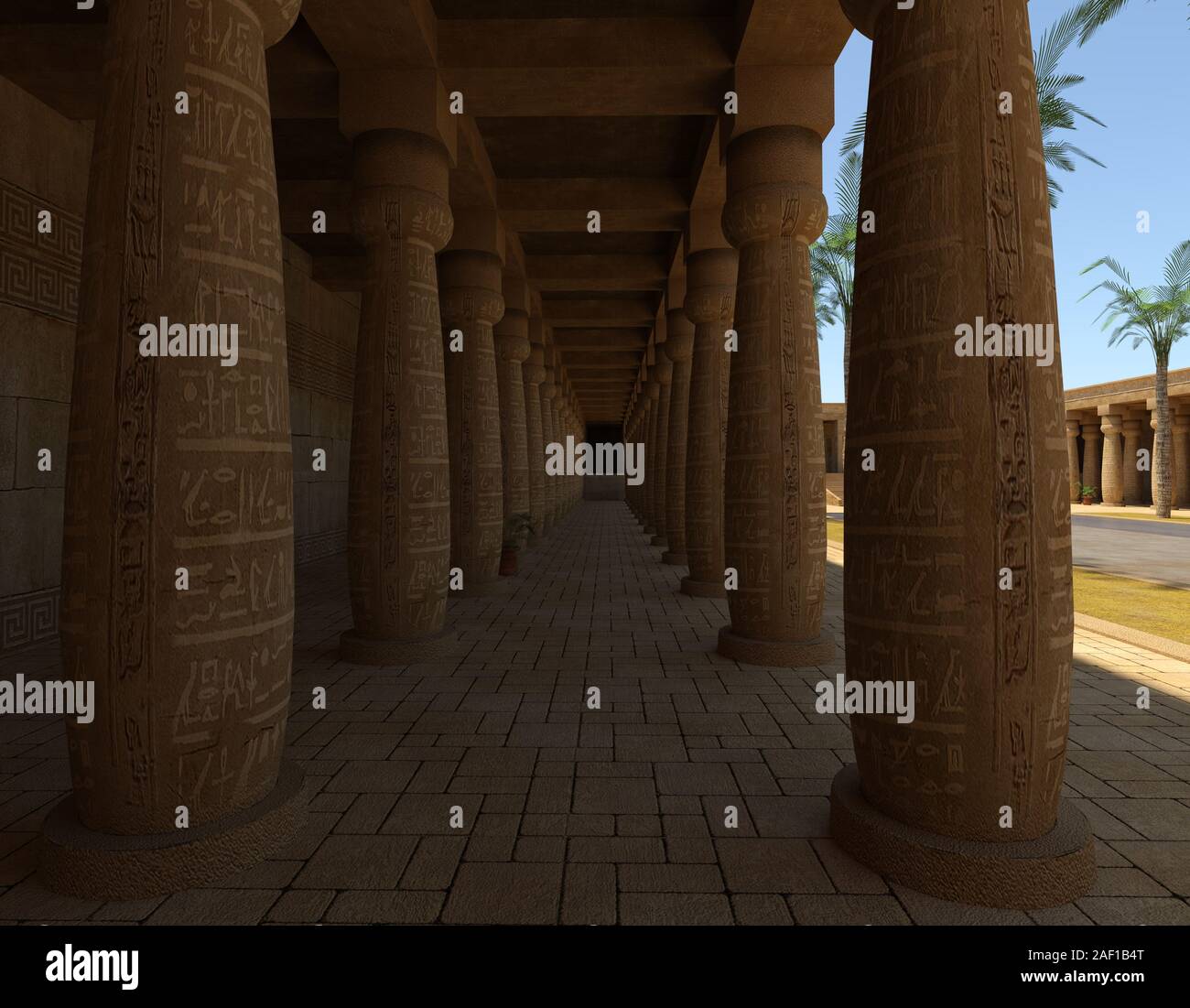 3D Illustration Egyptian Palace Fantasy Old Kingdom Stock Photo - Alamy