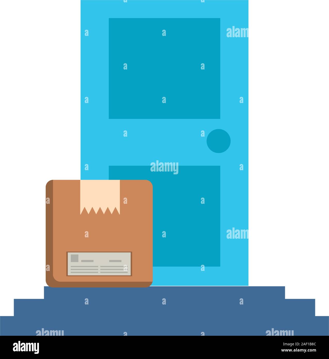 door with box carton packing postal service Stock Vector Image & Art ...