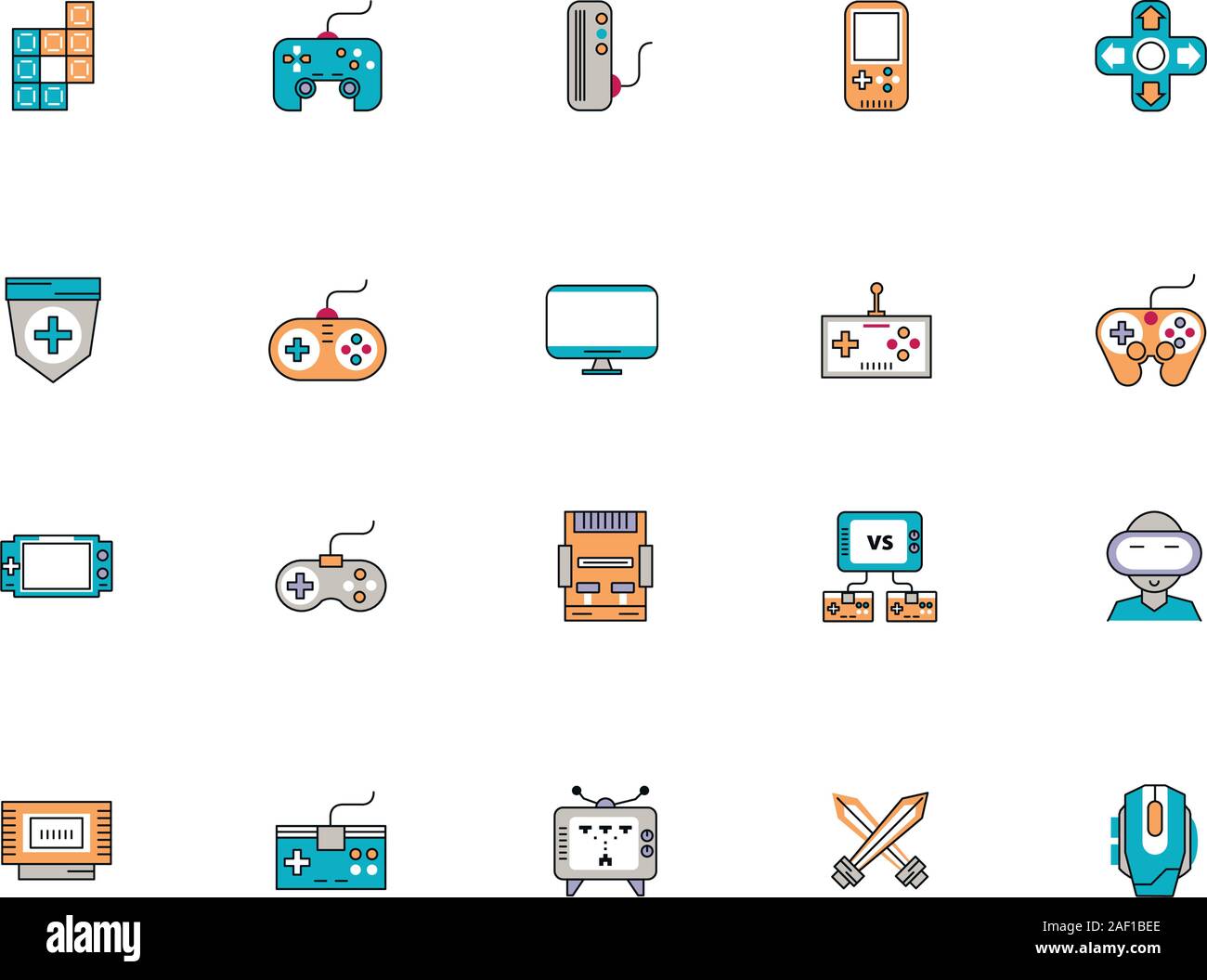 bundle of video game icons Stock Vector Image & Art - Alamy