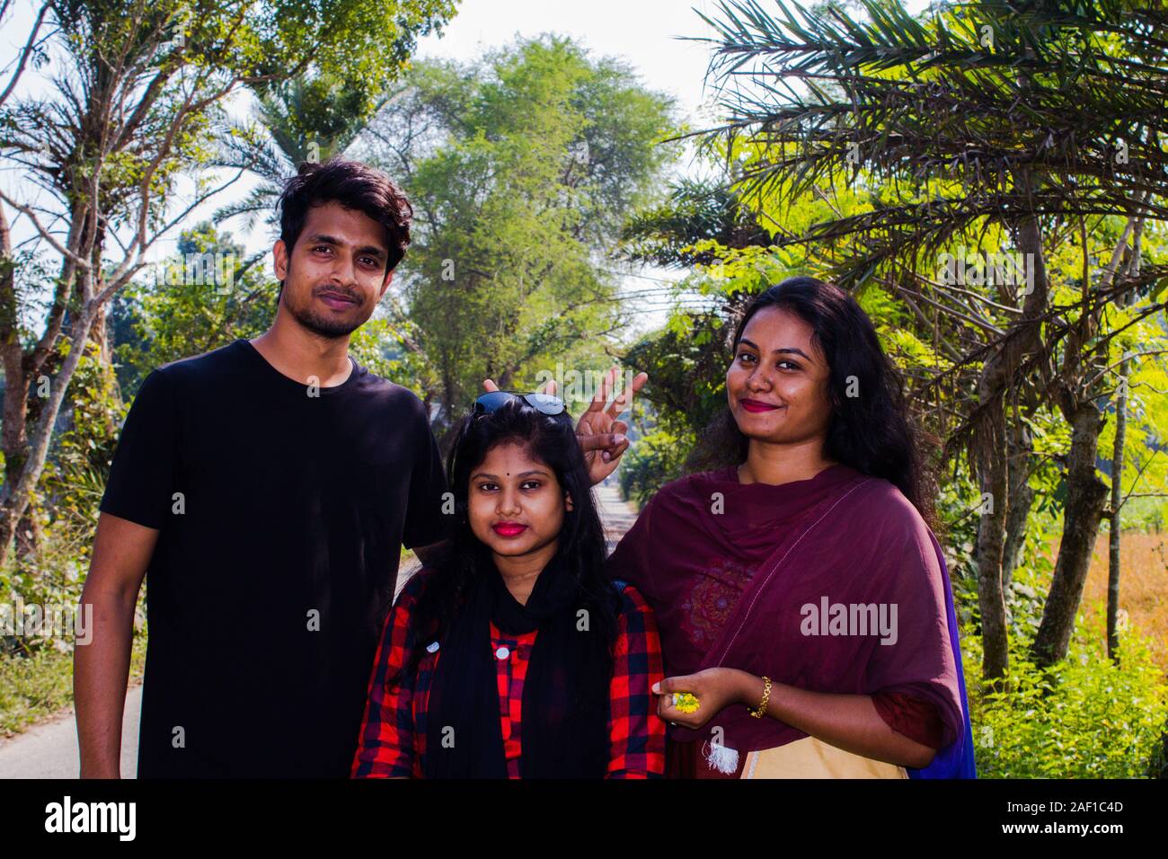 Group of tree south Asian people, friends forever Stock Photo - Alamy