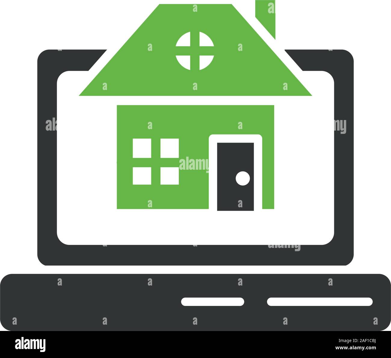 house front facade in laptop computer Stock Vector Image & Art - Alamy
