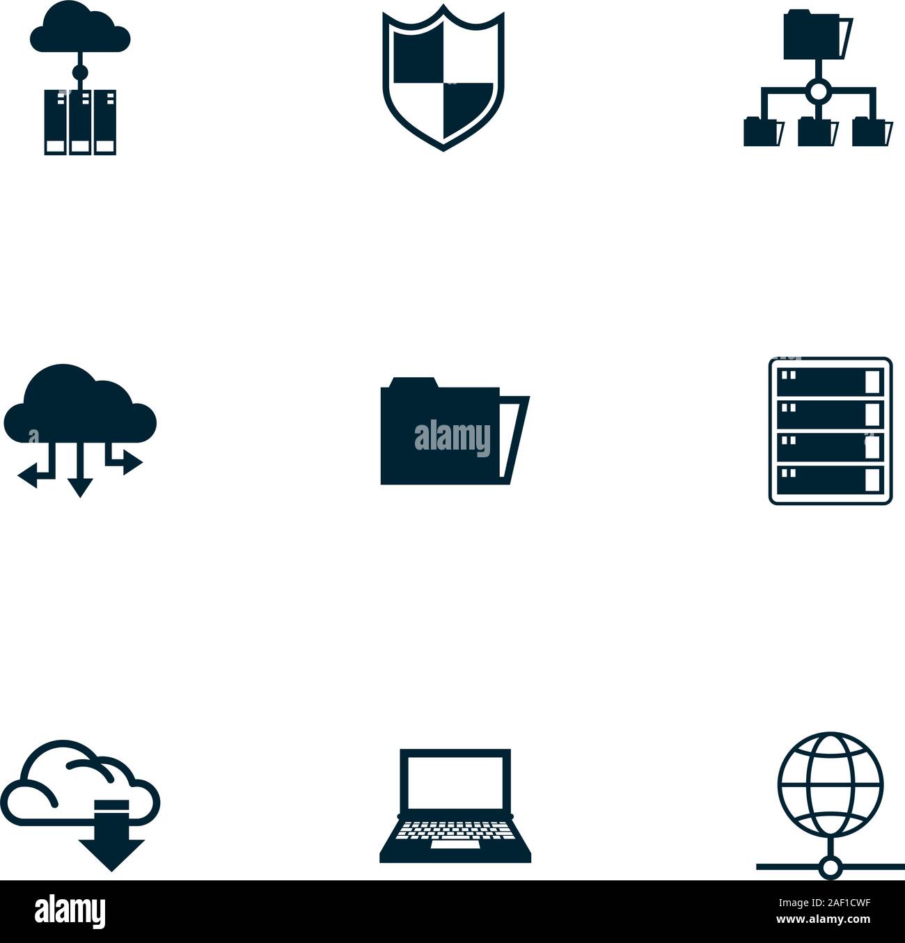 bundle of data center set icons Stock Vector Image & Art - Alamy