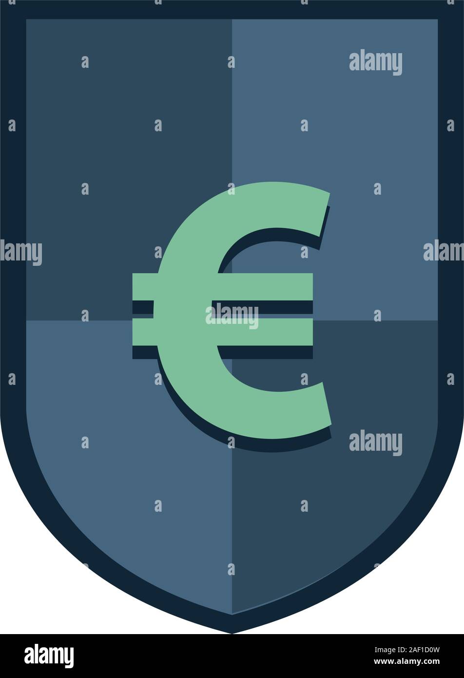 shield with euro symbol icon Stock Vector Image & Art - Alamy