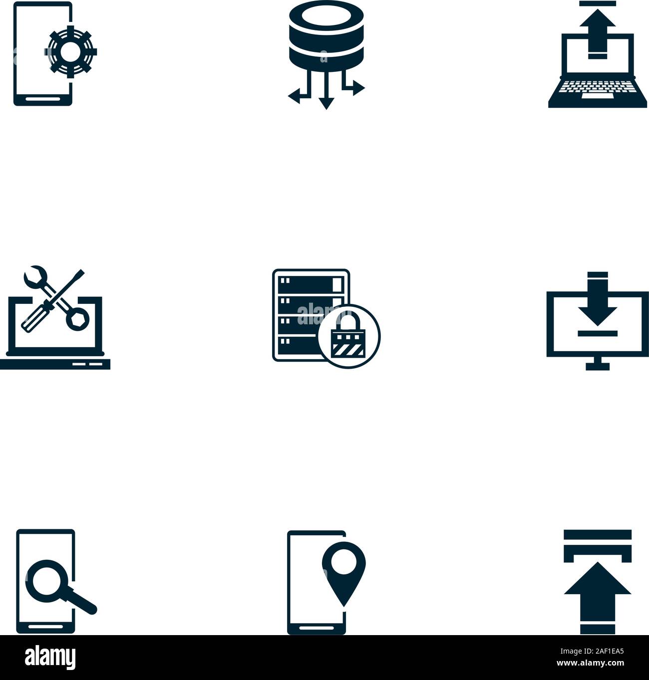 bundle of data center set icons Stock Vector Image & Art - Alamy