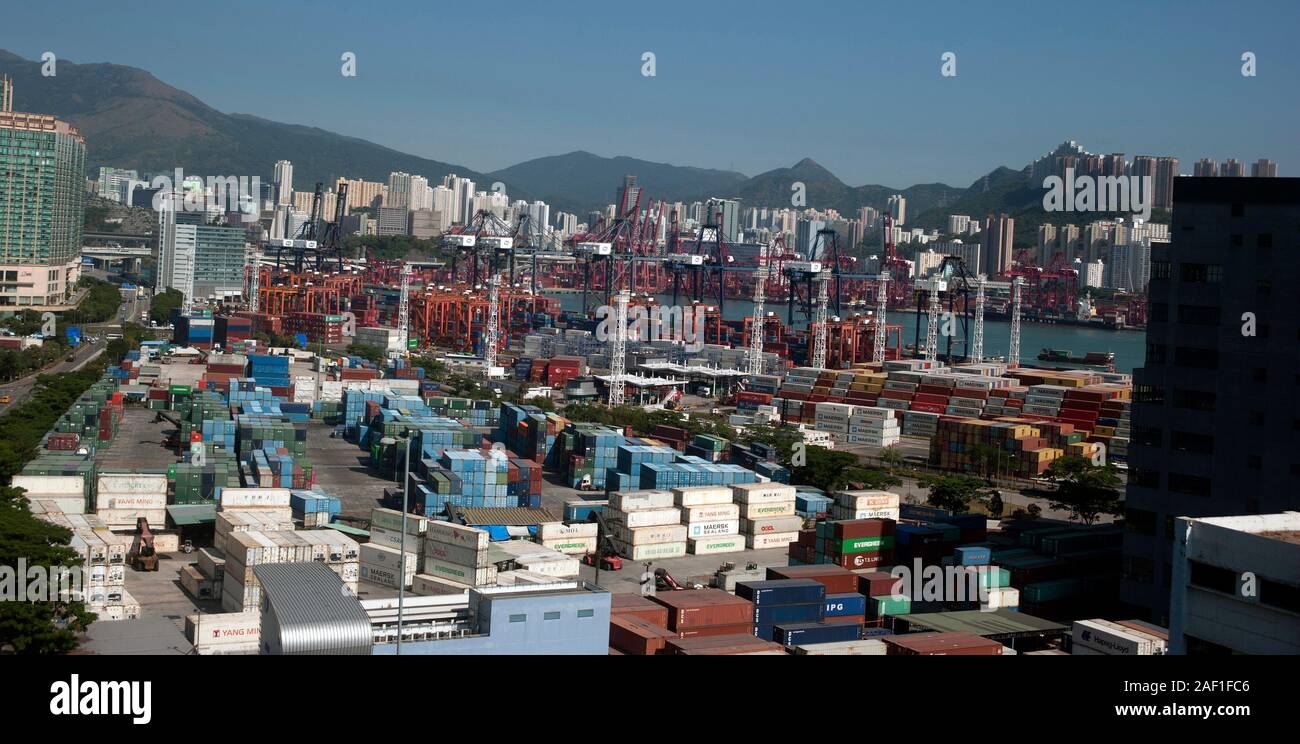 Port of Hong Kong, Container port, China, South East Asia Stock Photo ...