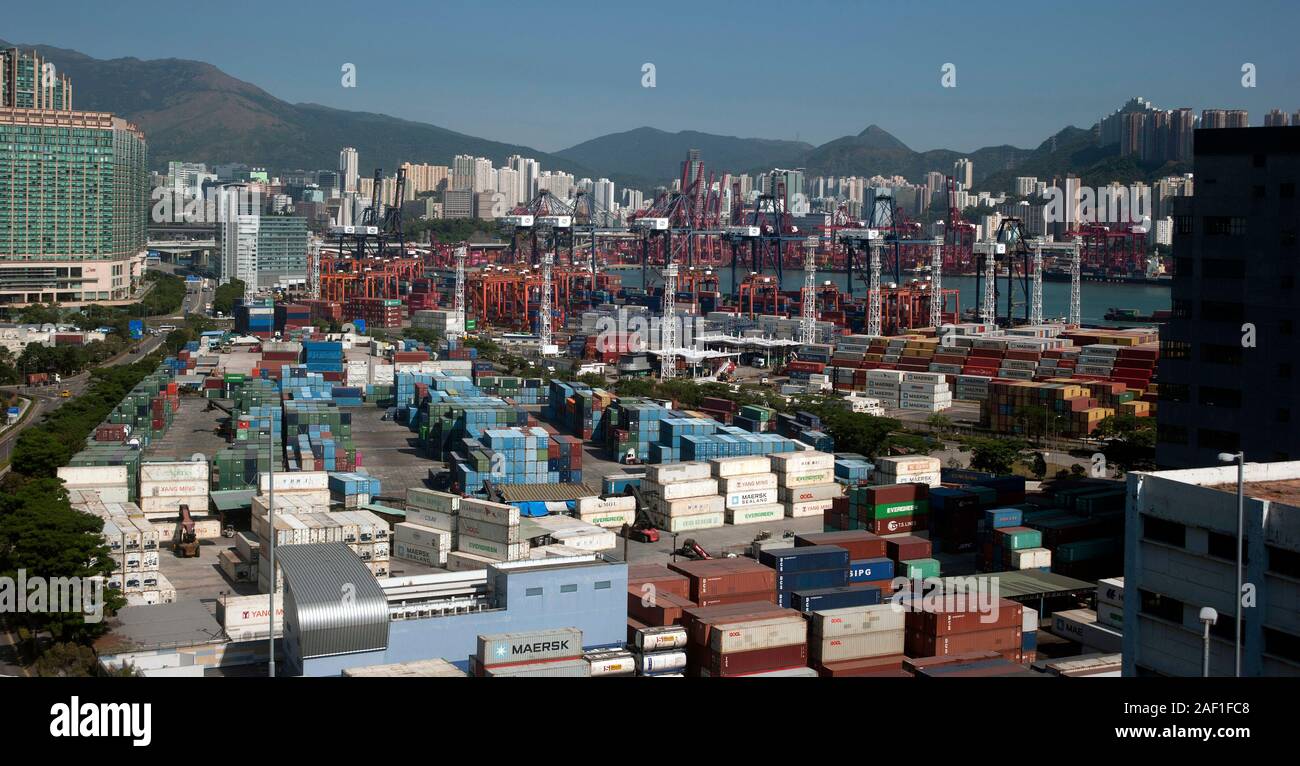Port of Hong Kong, Container port, China, South East Asia Stock Photo ...