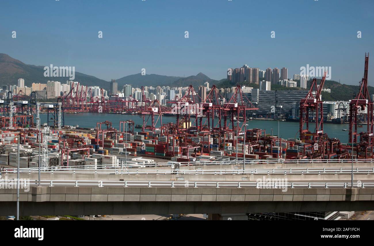 Port of Hong Kong, Container port, China, South East Asia Stock Photo - Alamy