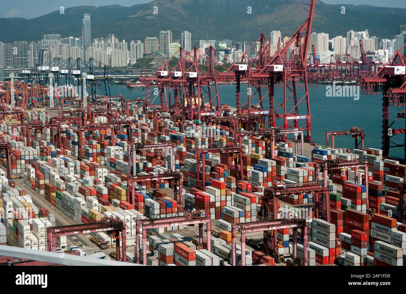 Port of Hong Kong, Container port, China, South East Asia Stock Photo ...