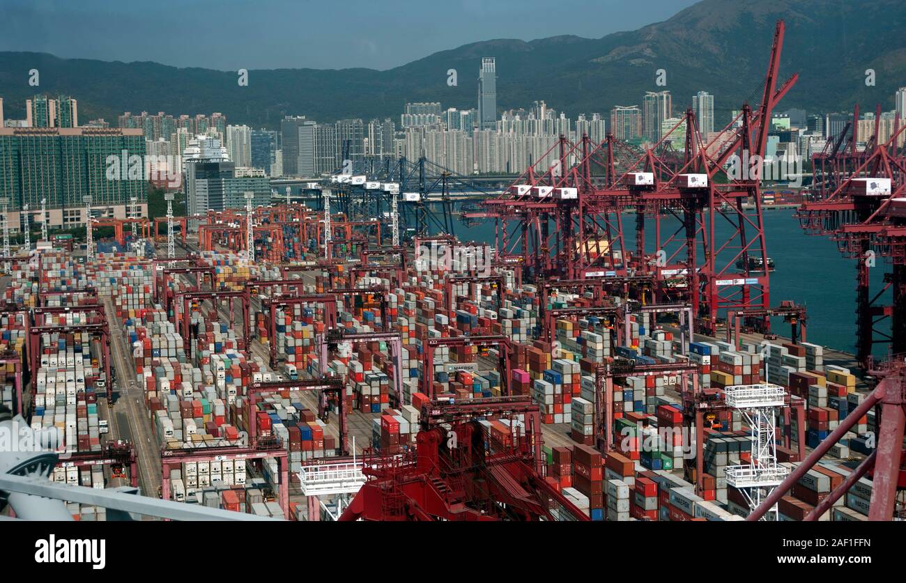Port of Hong Kong, Container port, China, South East Asia Stock Photo - Alamy