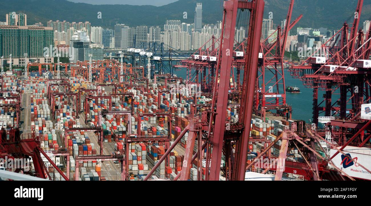 Port of Hong Kong, Container port, China, South East Asia Stock Photo - Alamy