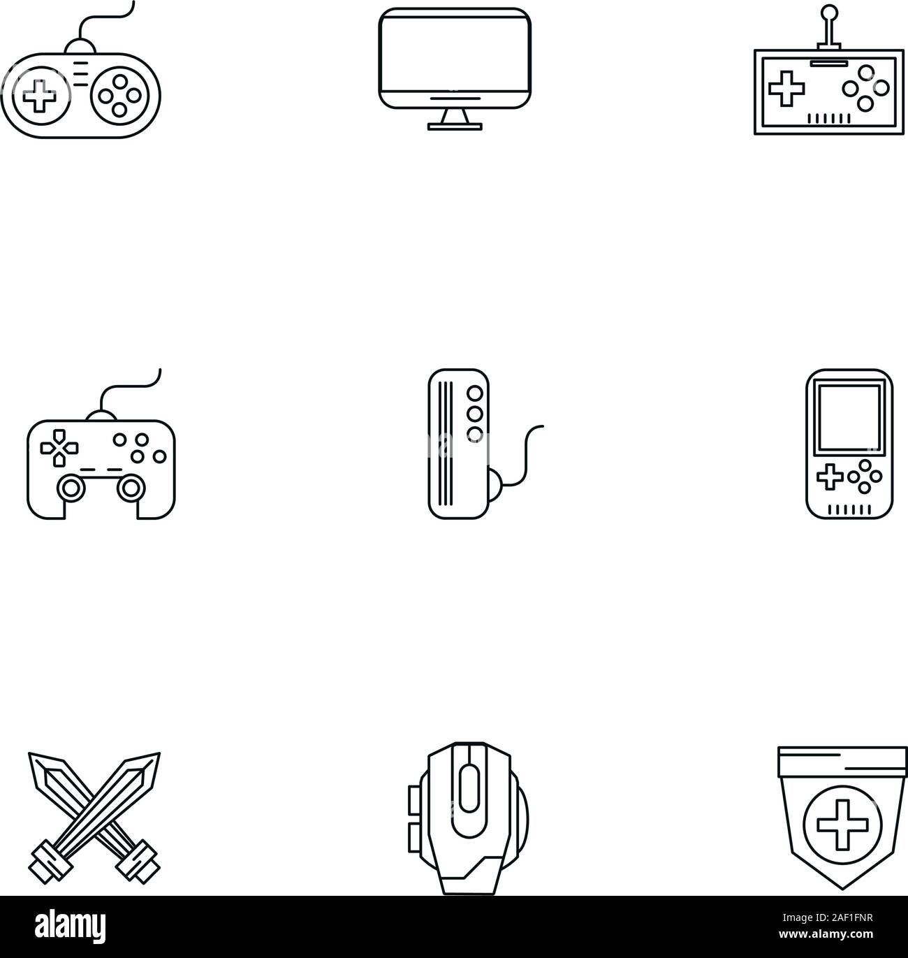 bundle of video game icons Stock Vector Image & Art - Alamy
