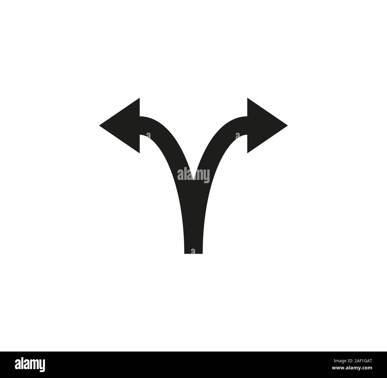 Arrow, two way, direction icon. Vector illustration, flat design Stock ...