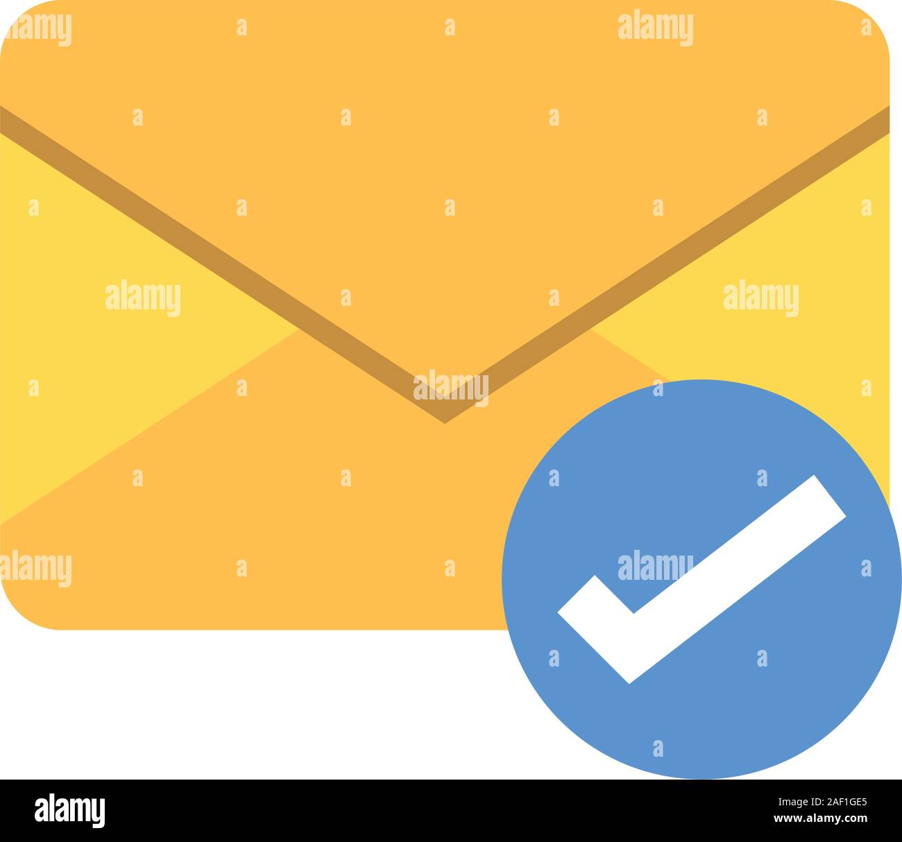 envelope mail postal with check symbol Stock Vector Image & Art - Alamy