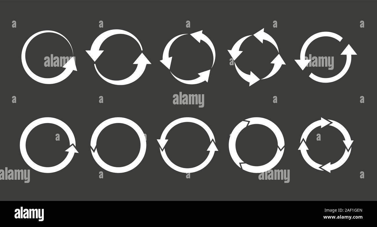 Arrows refresh, recycling icon. Vector illustration, flat design Stock ...