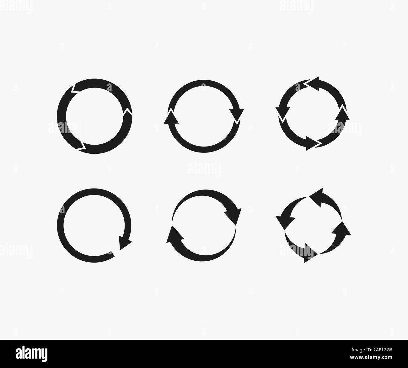 Arrows refresh, recycling icon. Vector illustration, flat design Stock Vector Image & Art - Alamy