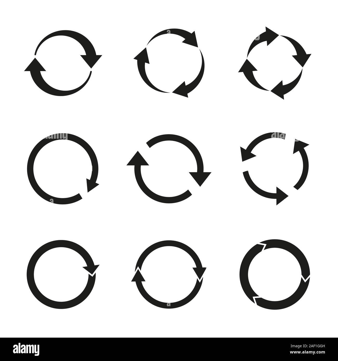 Arrows refresh, recycling icon. Vector illustration, flat design Stock Vector Image & Art - Alamy