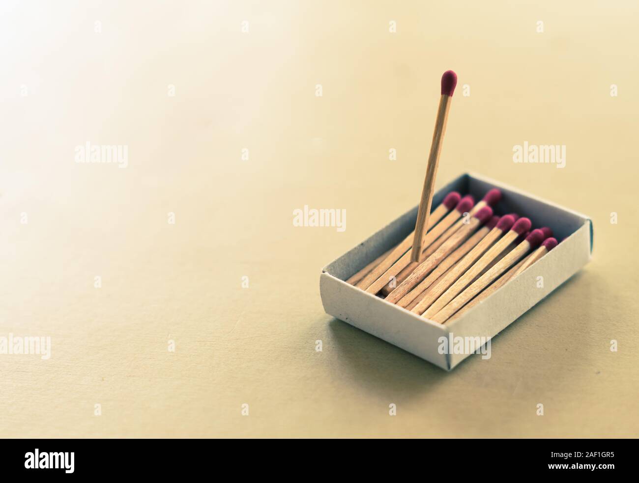 matchstick float up from the match box Stock Photo - Alamy