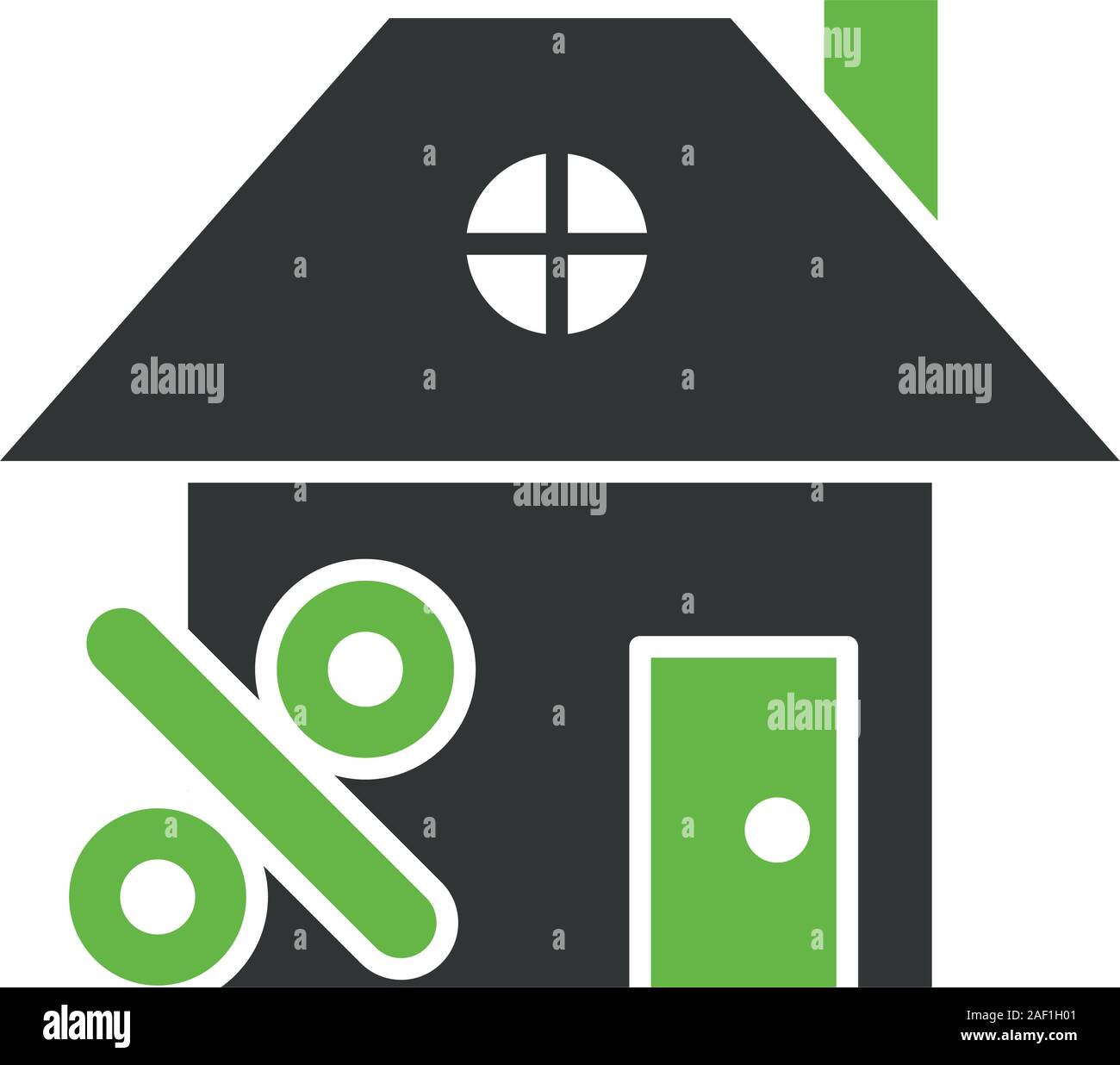 house front facade with percent symbol Stock Vector Image & Art - Alamy