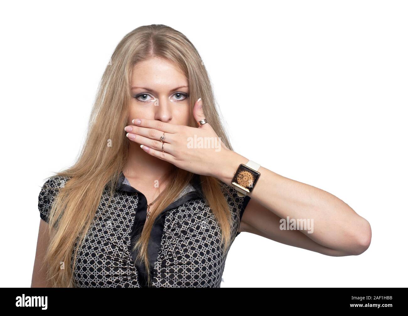 Not say gesture Stock Photo - Alamy