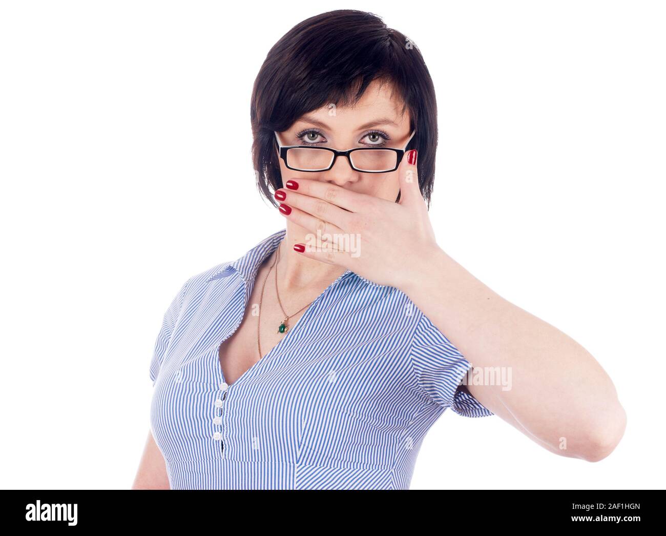 Not say gesture Stock Photo - Alamy