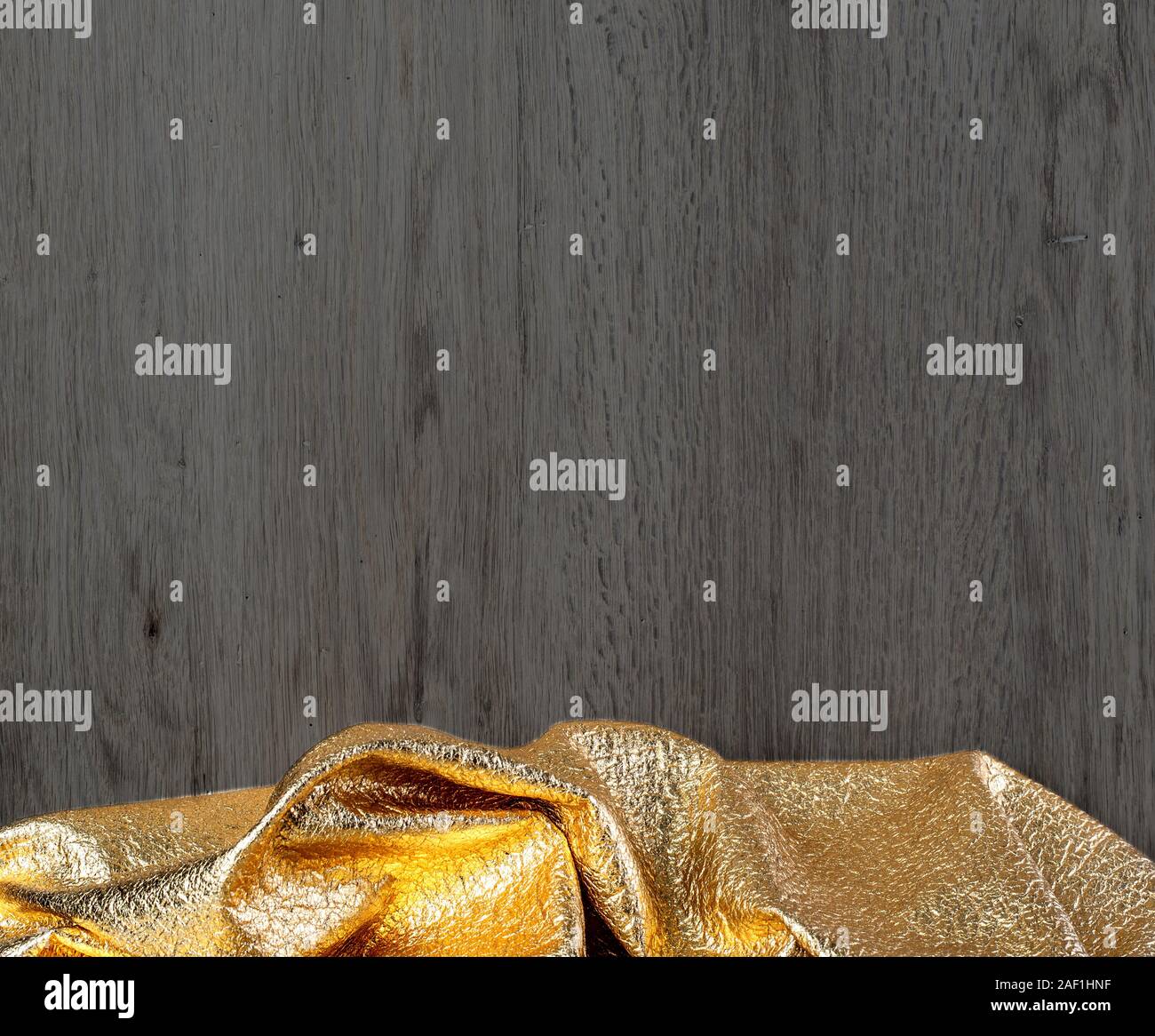 wooden dark texture with gold textil, with copy space Stock Photo - Alamy