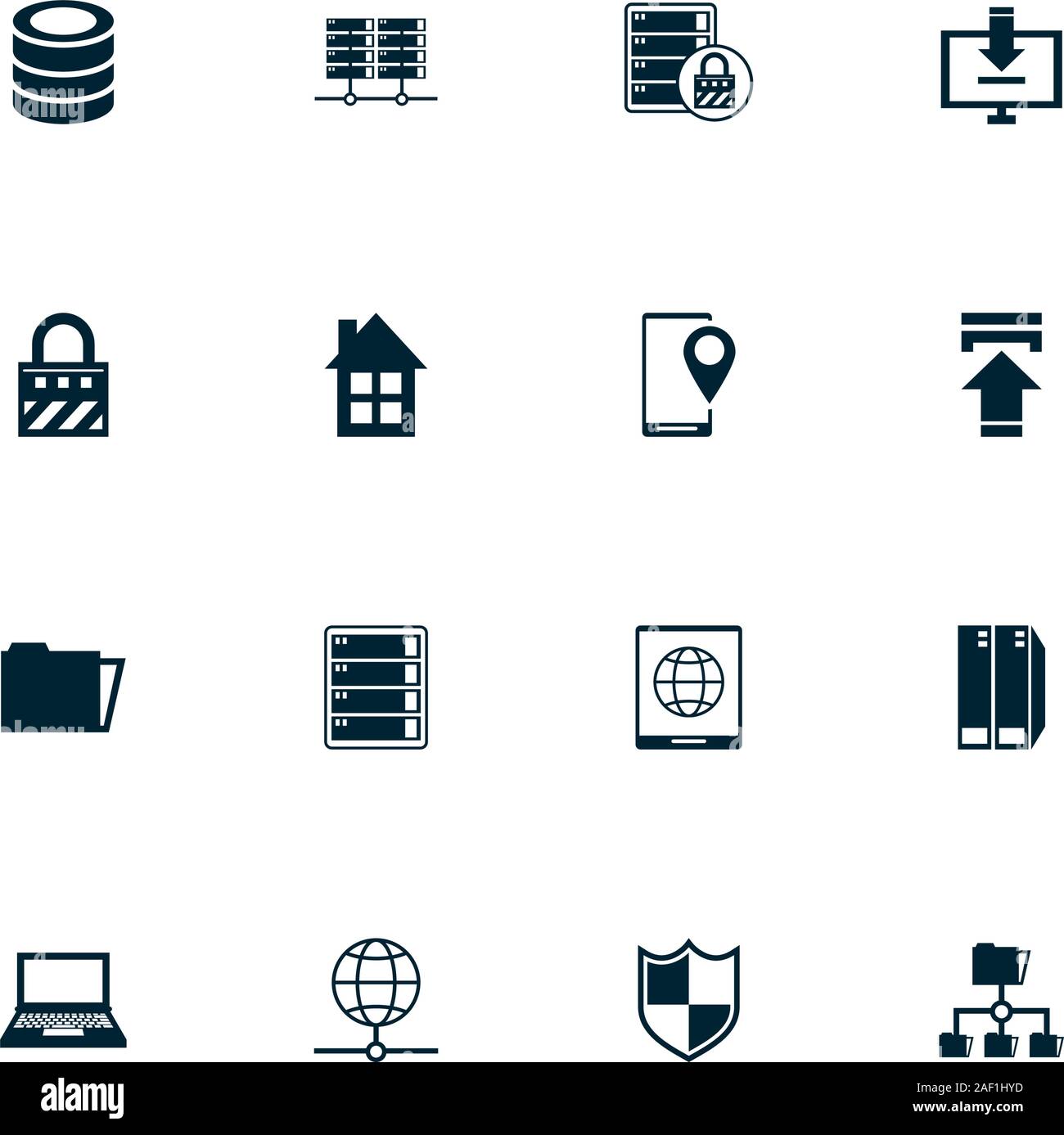 bundle of data center set icons Stock Vector Image & Art - Alamy