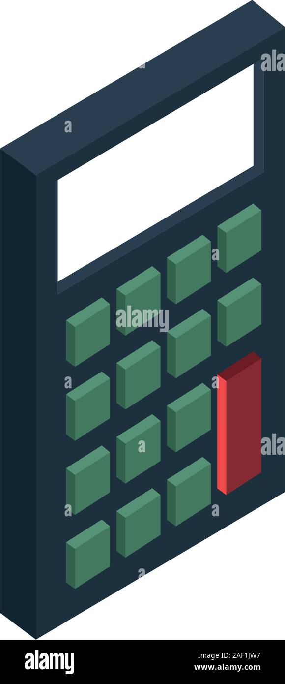 calculator math device isolated icon Stock Vector Image & Art - Alamy