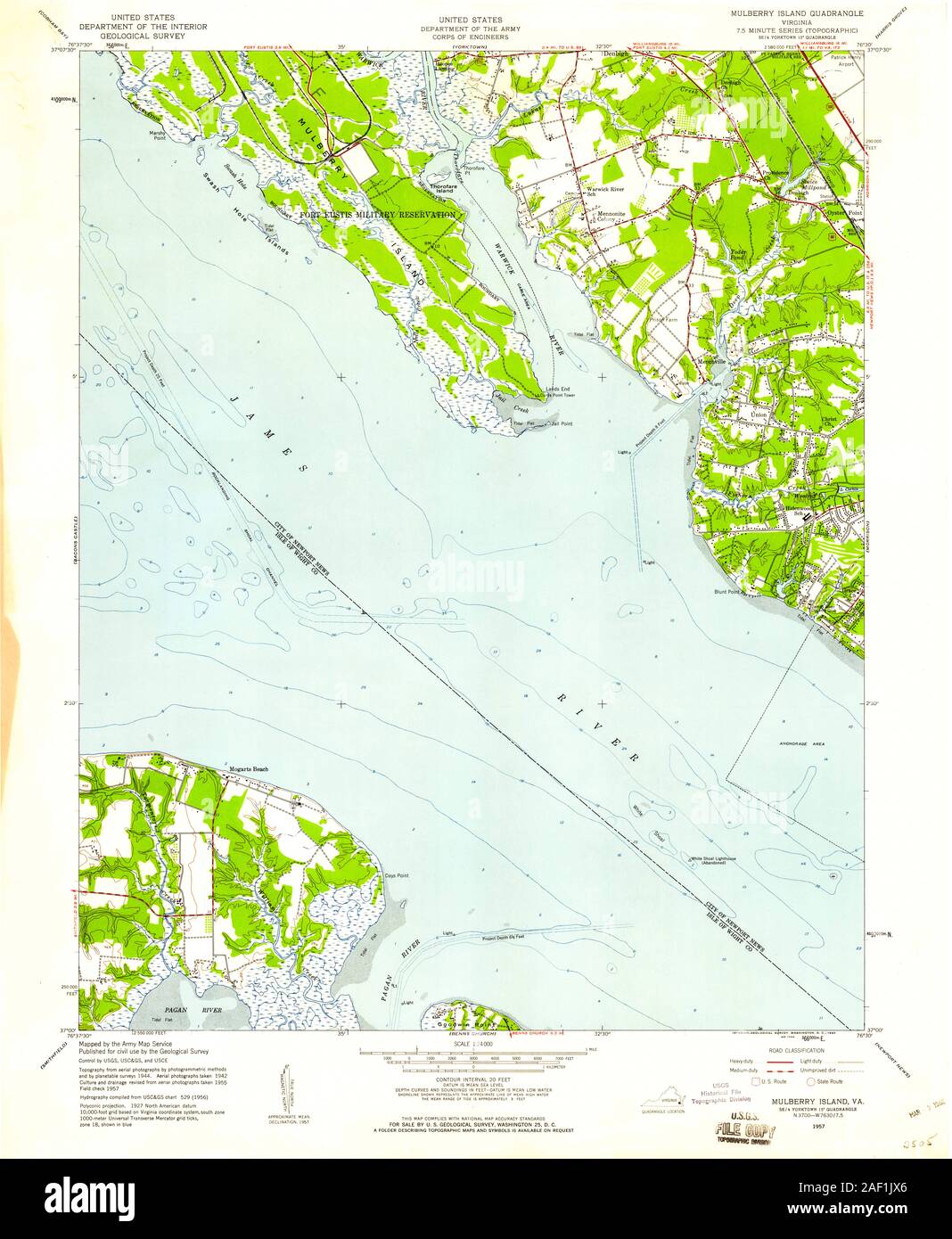 VA Mulberry Island 186009 1957 24000 Stock Photo - Alamy