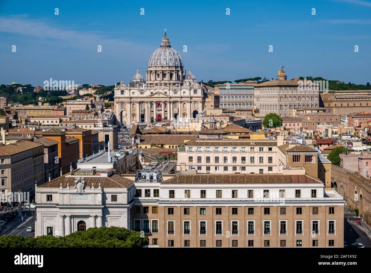 Aerial view of the Papal Basilica of St. Peter, St. Peter's Basilica ...