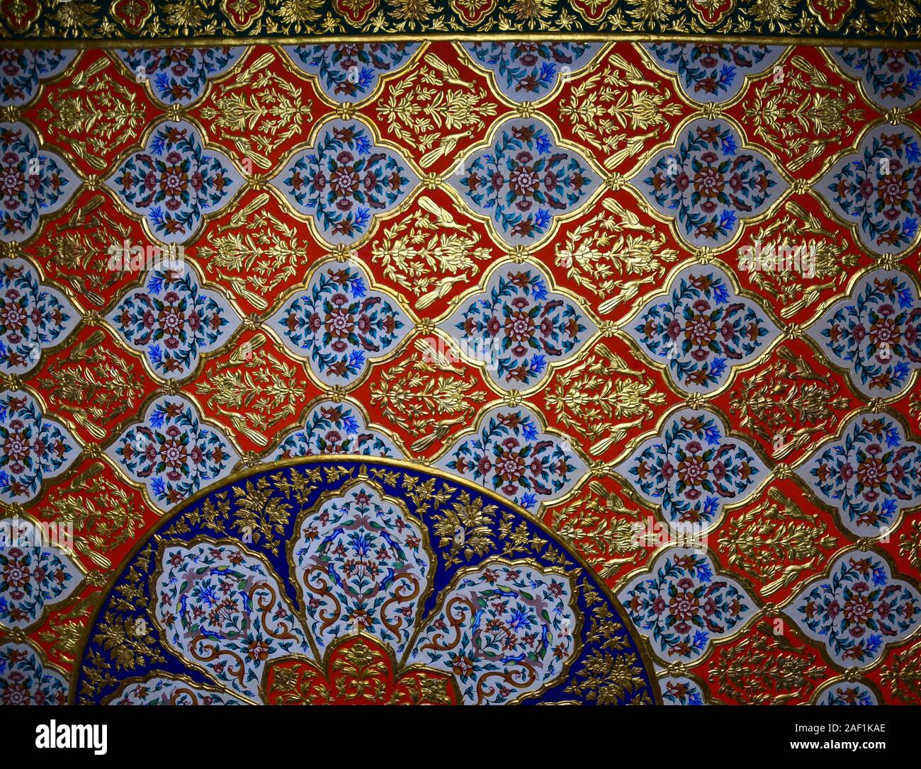 Texture on the wall of ancient Sikh temple in Amritsar, India Stock ...