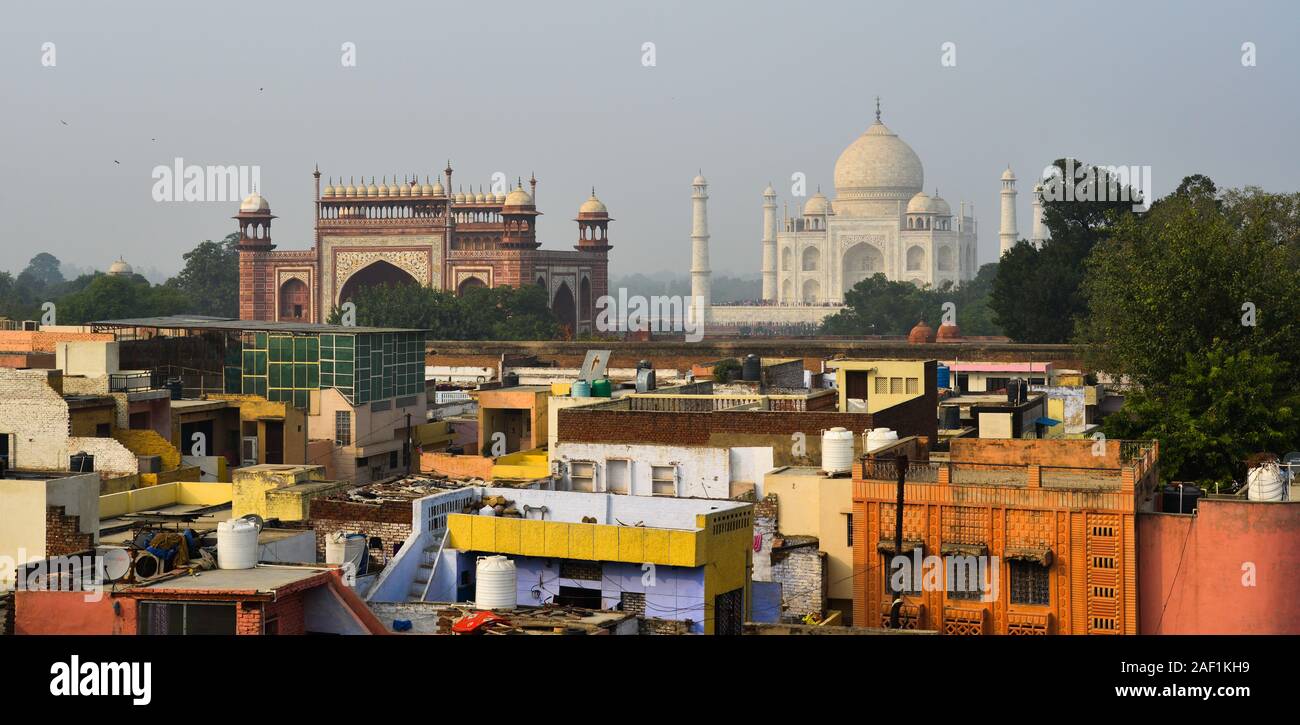 India taj mahal aerial hi-res stock photography and images - Alamy