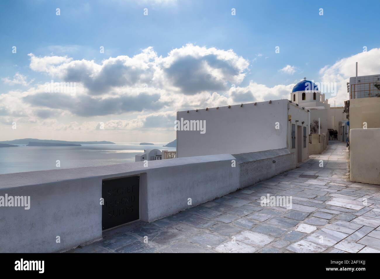 Beautiful street in thira hi-res stock photography and images - Alamy