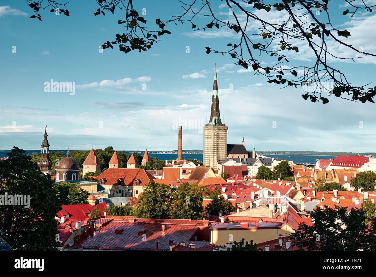 The Aerial View of Tallinn Old Town from Viewing Platform at Toompea ...