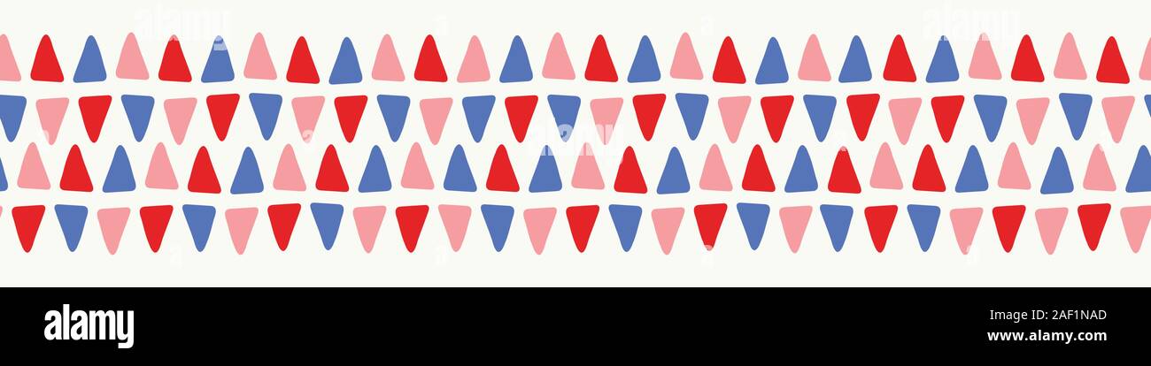 Vector triangle geometric seamless repeat border pattern Stock Vector ...