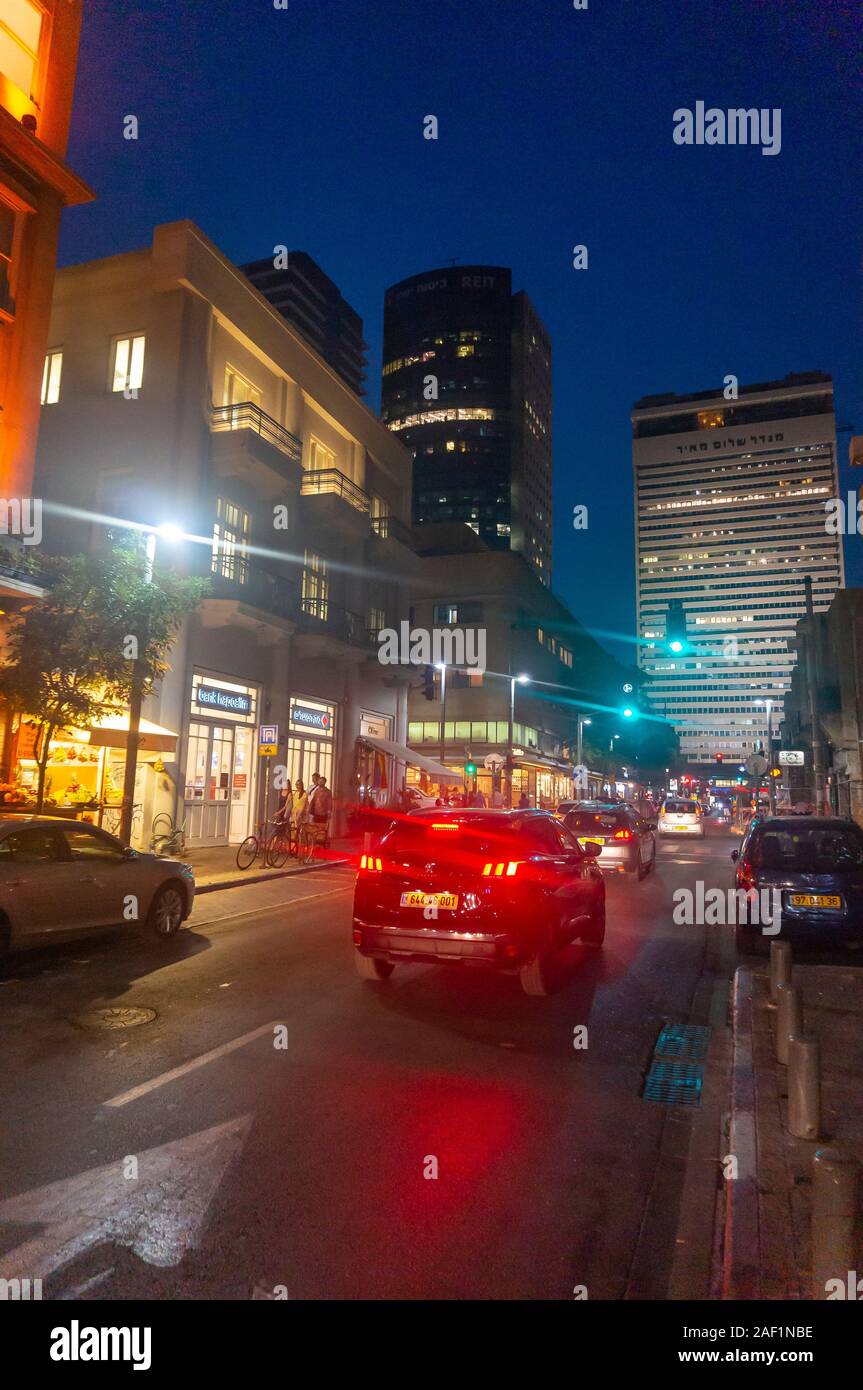 Tel Aviv by night. The Nightlife zones in Tel-Aviv, Rothschild Avenue ...