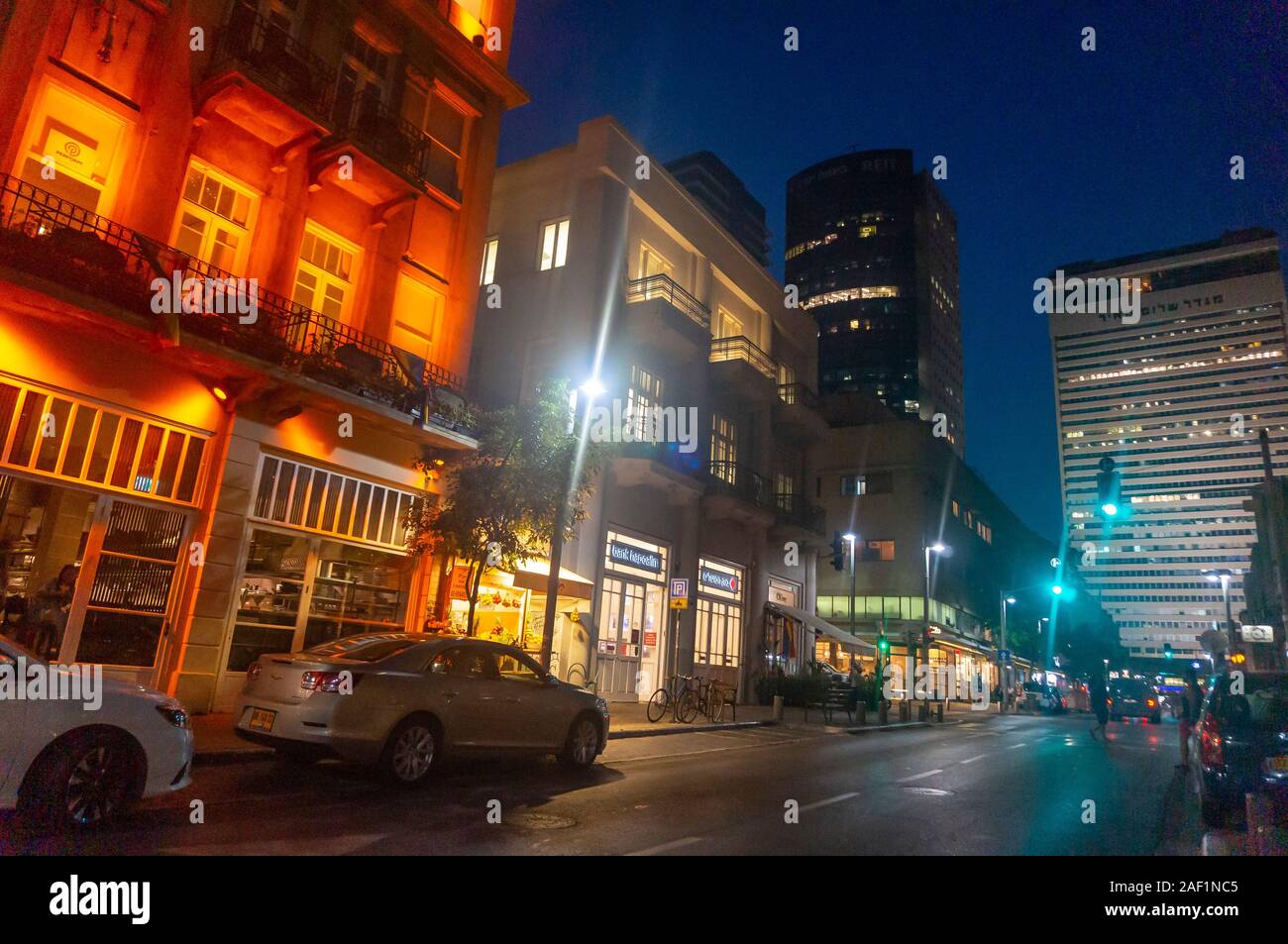 Tel Aviv by night. The Nightlife zones in Tel-Aviv, Rothschild Avenue ...