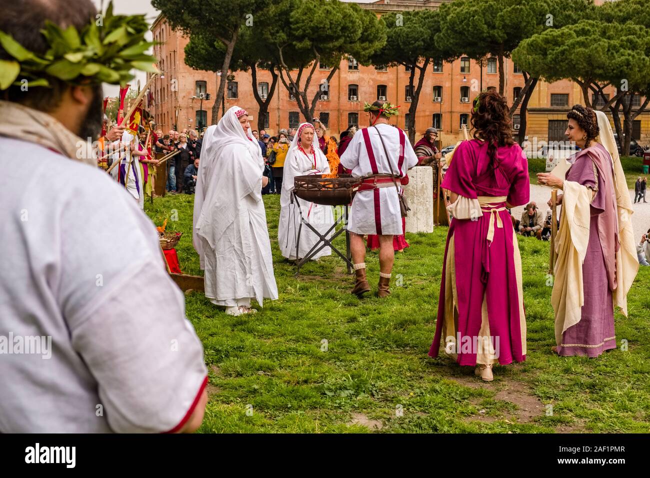 Historically dressed people taking part of the annual festival Natale ...