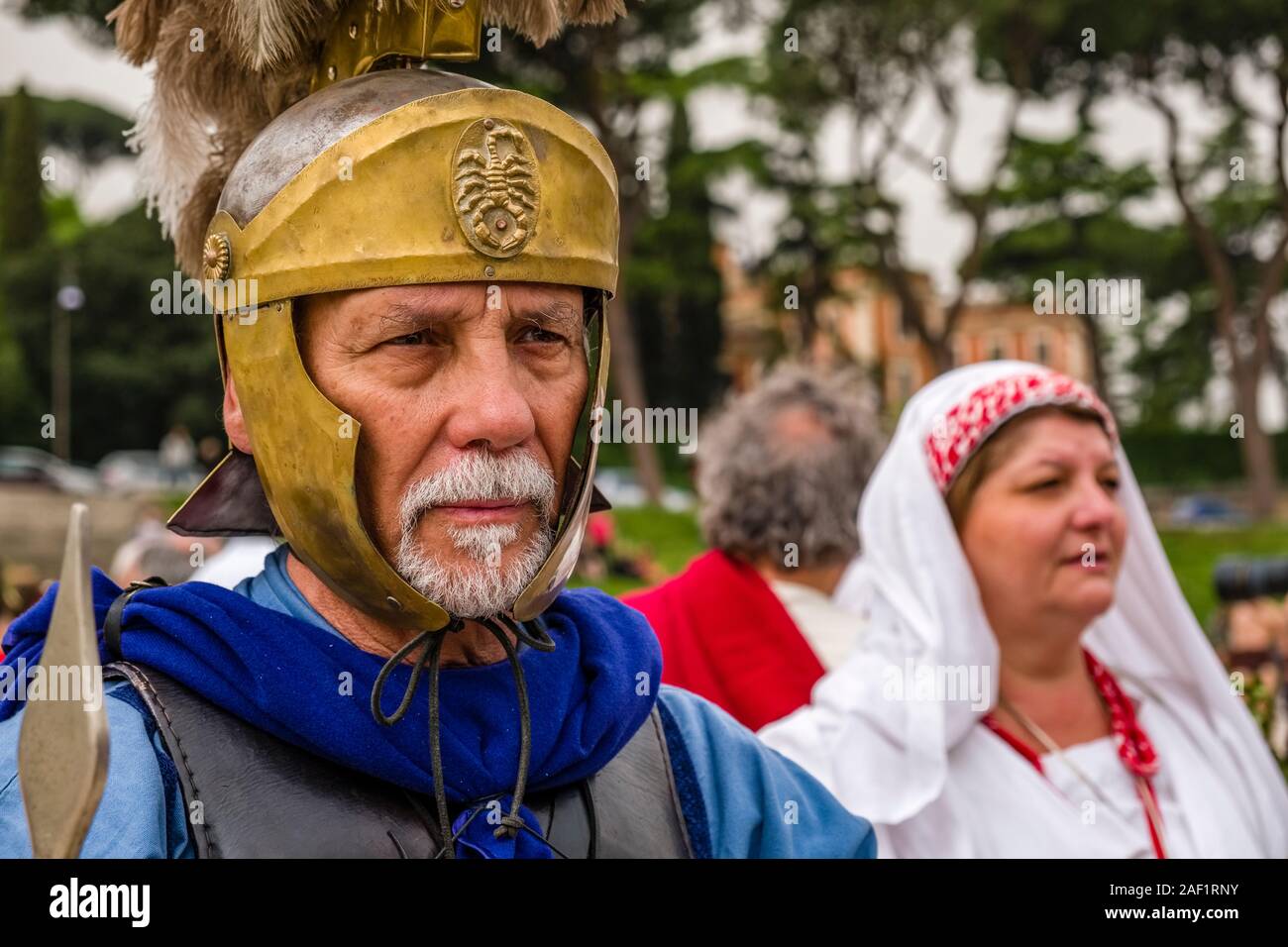 Historically dressed people taking part of the annual festival Natale ...