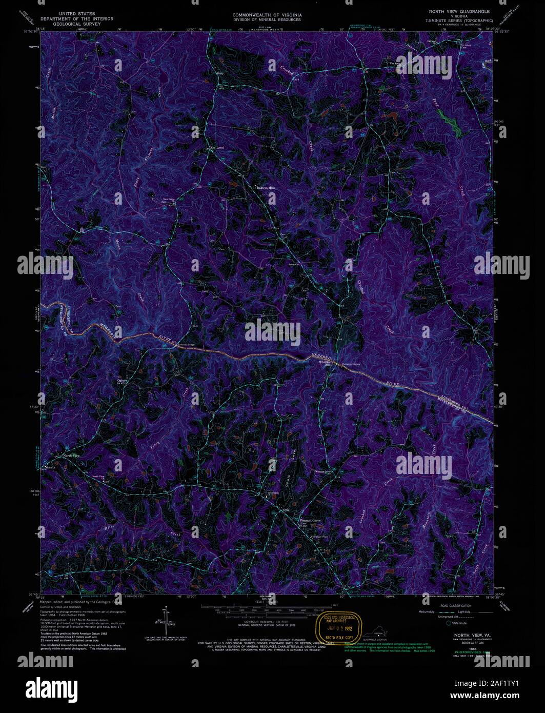 VA North View 186151 1966 24000 Inverted Stock Photo - Alamy