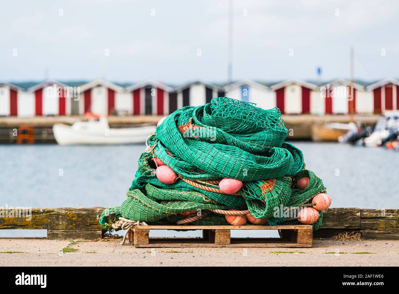 Fishing nets at sea Stock Photo - Alamy
