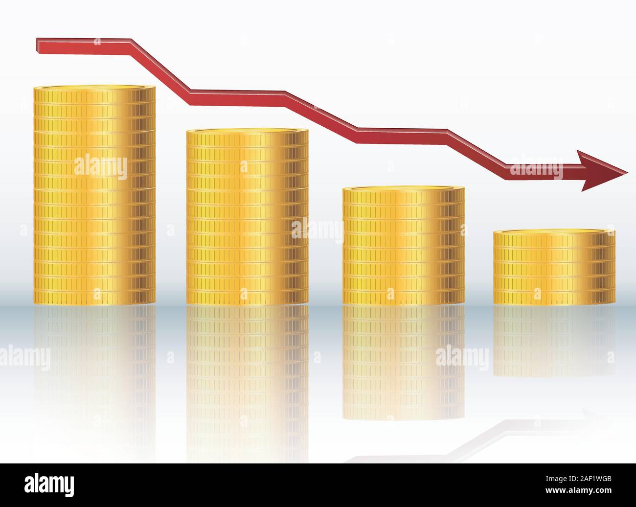 Financial concept, declining graph Stock Vector Image & Art - Alamy