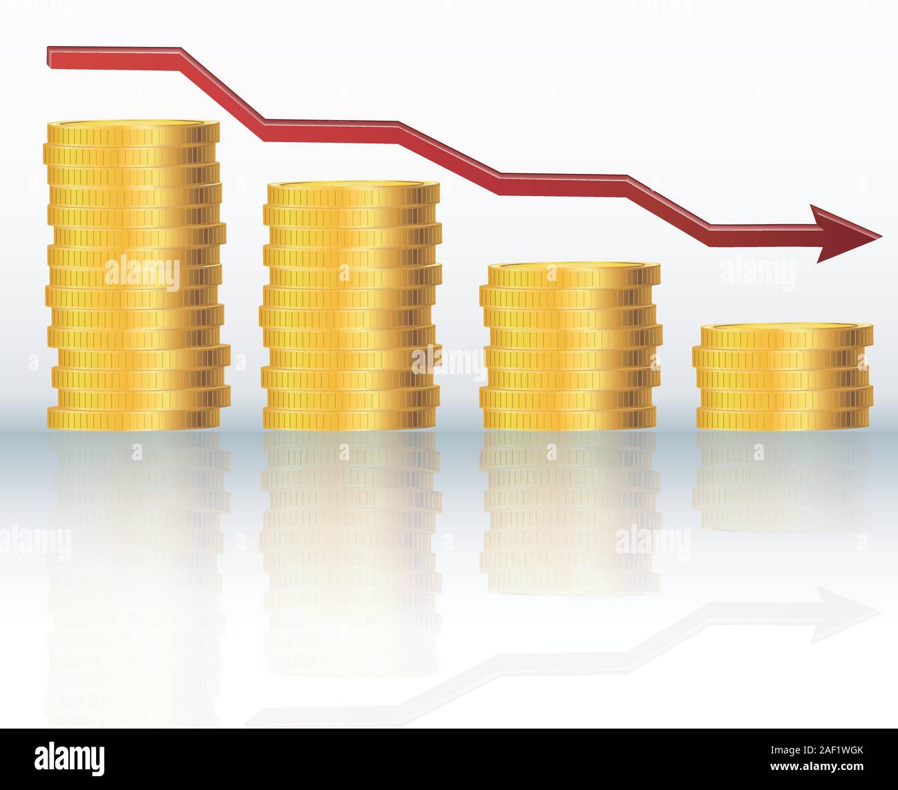 Financial concept, declining graph Stock Vector Image & Art - Alamy