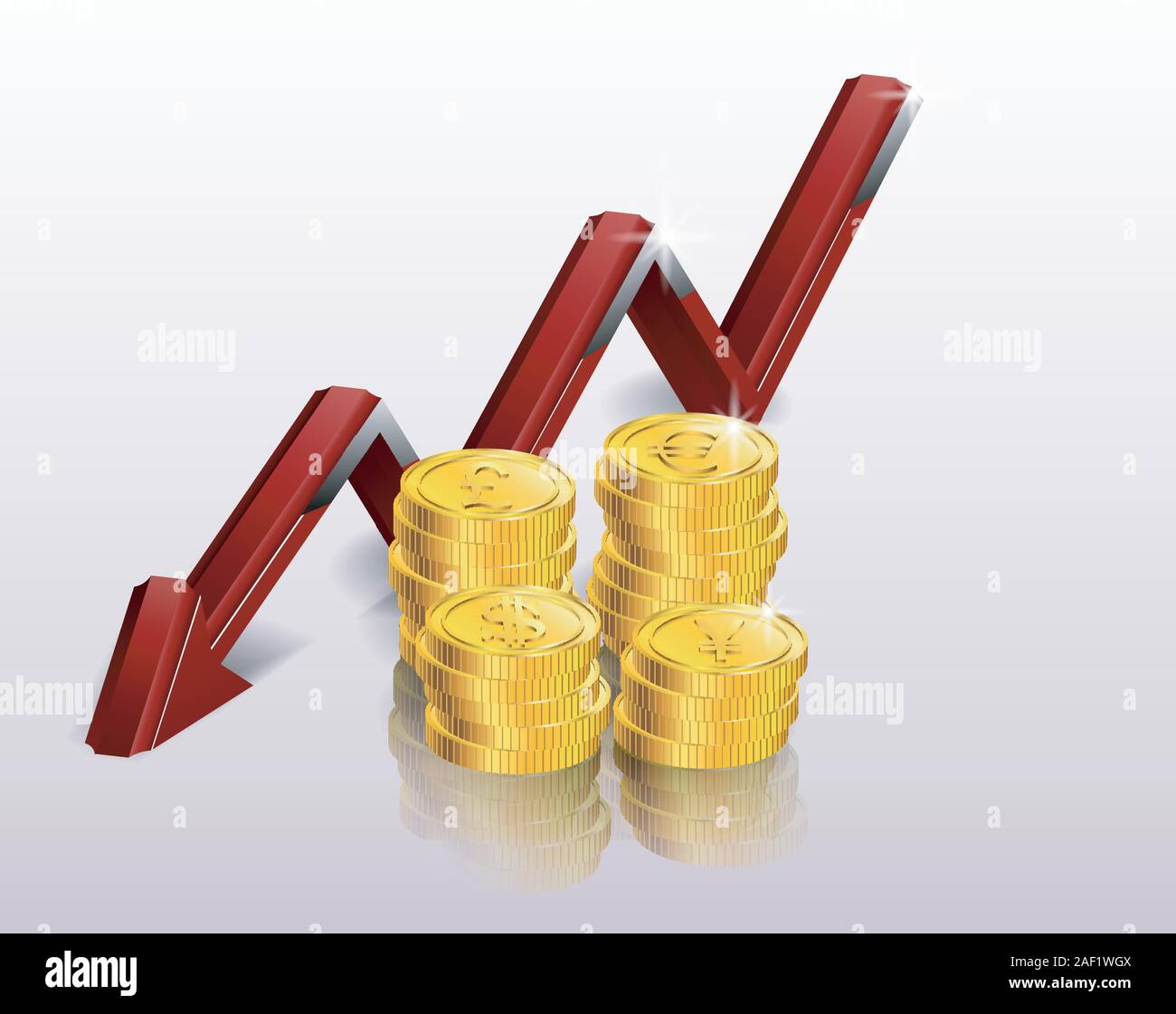 Financial concept, declining graph Stock Vector Image & Art - Alamy