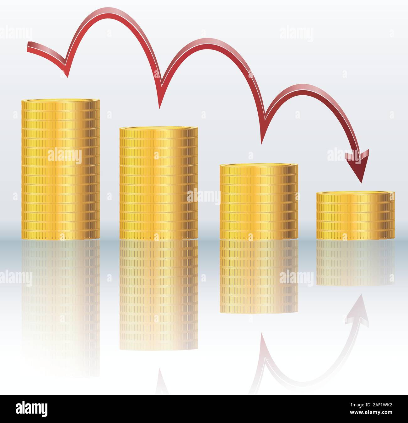 Financial concept, declining graph Stock Vector Image & Art - Alamy