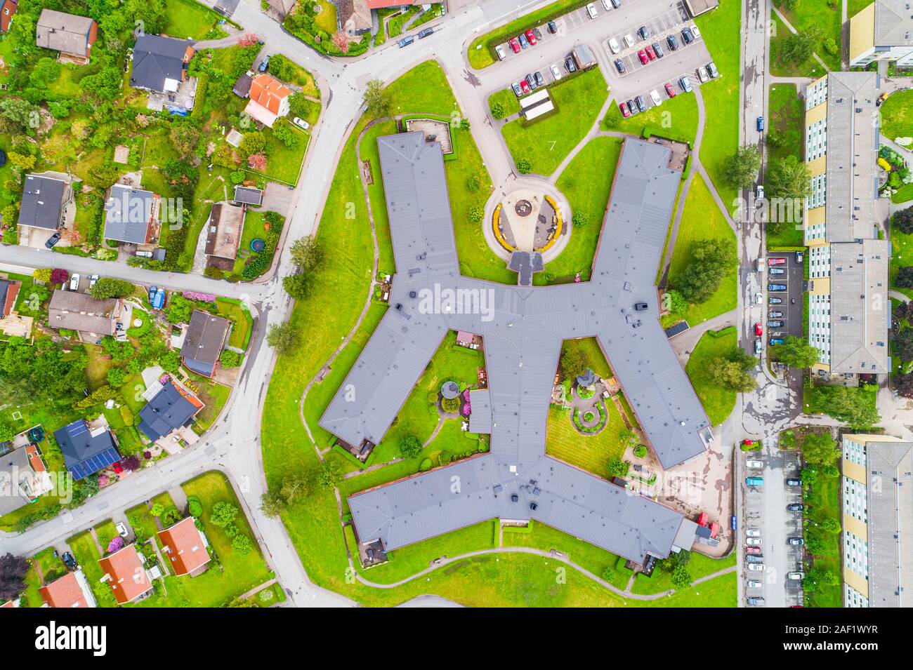 Aerial view of buildings Stock Photo - Alamy
