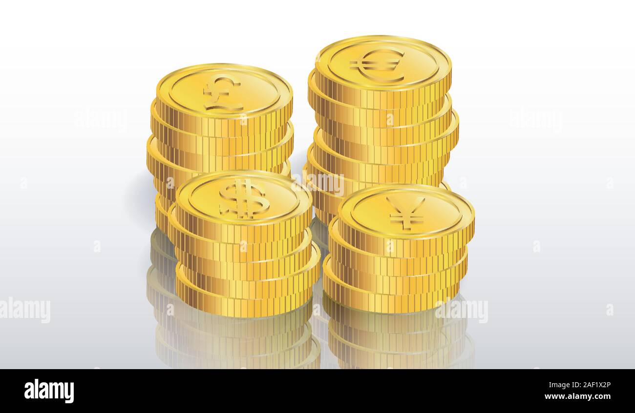 Illustration of stack of gold coin Stock Vector Image & Art - Alamy