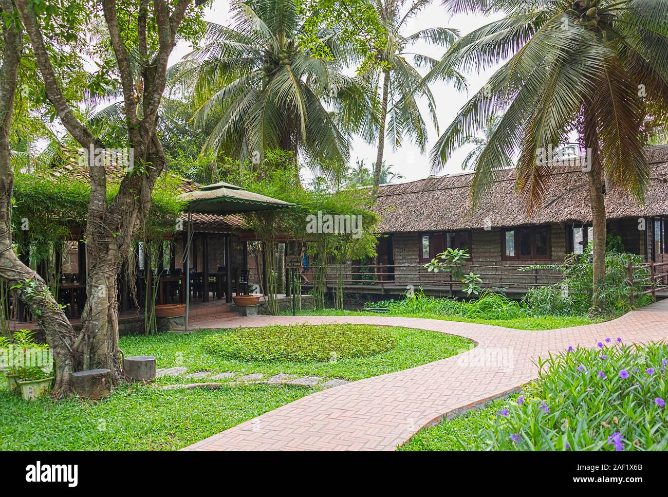 Bamboo gardens at Mekong Delta Rest Stop Vietnam Stock Photo - Alamy